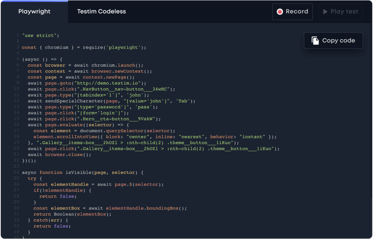 Introducing the Testim Playground - AI-driven E2E automation with code ...