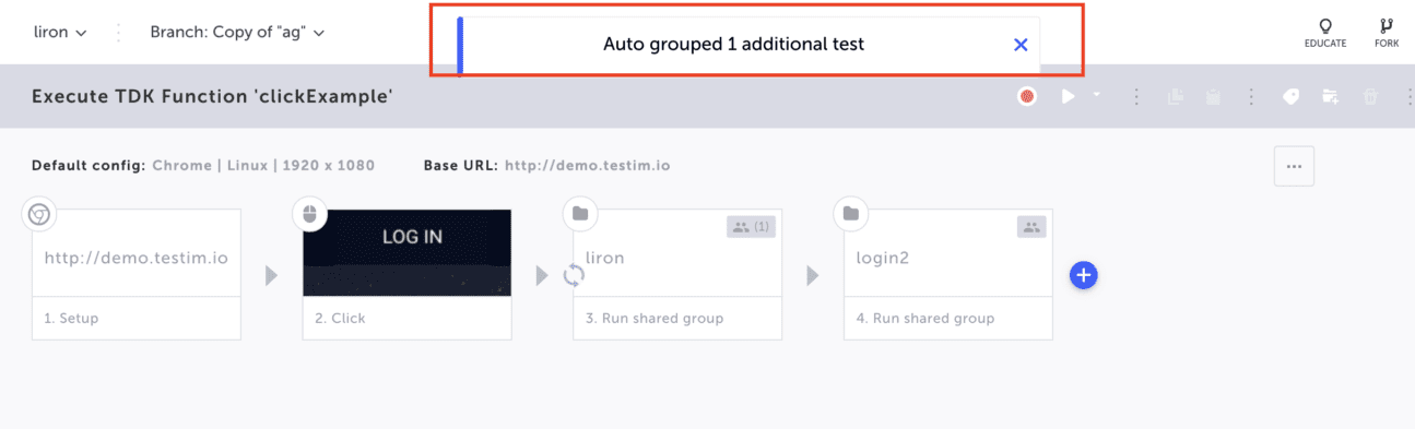 Increase reuse? NEW feature: Auto Grouping! - AI-driven E2E automation ...