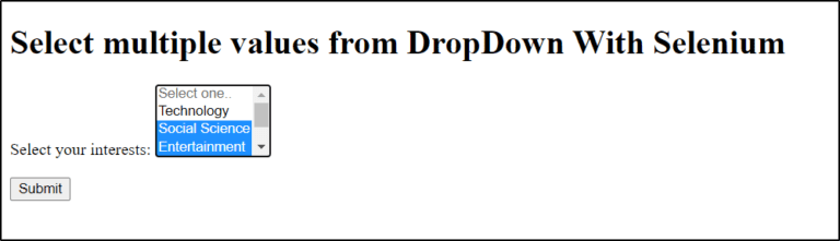 How To Select A Value From Dropdown With Selenium